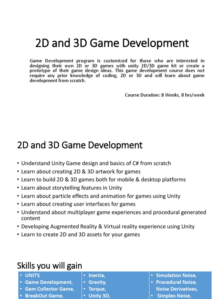 2D-3D Game Design | PDF | Unity (Game Engine) | 3 D Computer Graphics