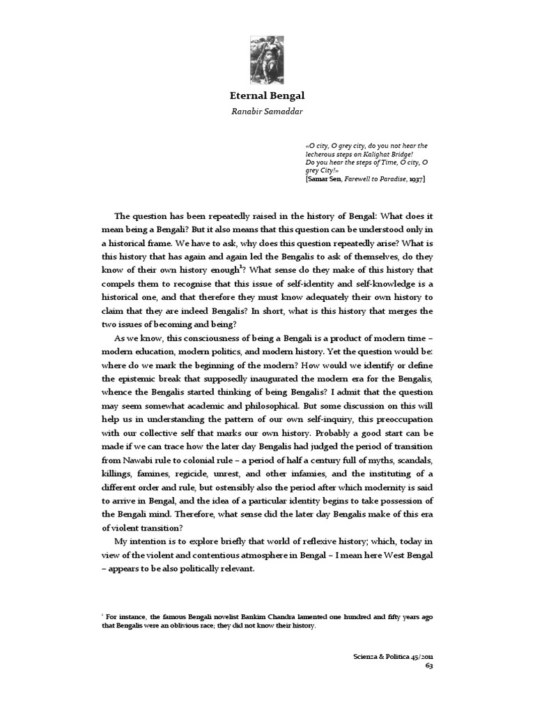 Eternal Bengal: Ranabir Samaddar | PDF | Aesthetics