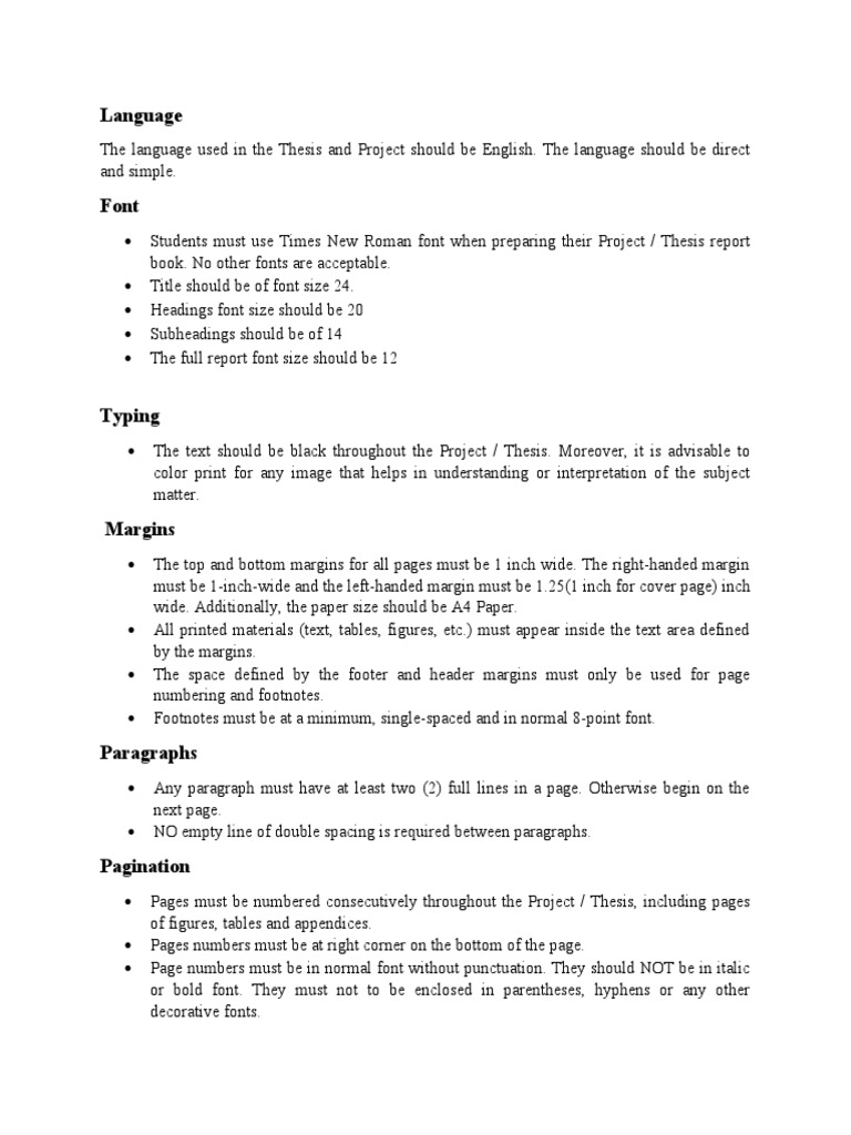 Formatting Details of Final Project Thesis Report Book Format | PDF ...