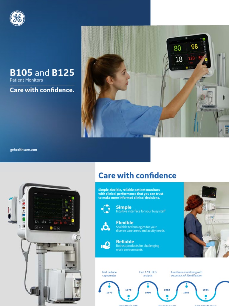 B125 & B105 - Brochure | PDF | Monitoring (Medicine) | Health Care