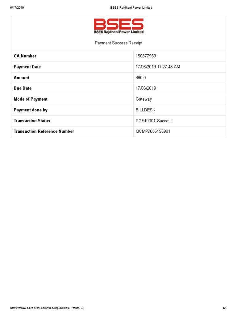 BSES Rajdhani Power Limited | PDF