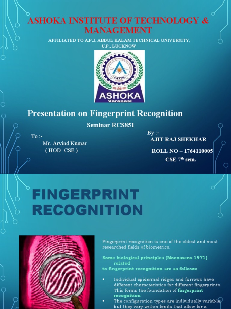 Fingerprint | PDF | Fingerprint | Biometrics
