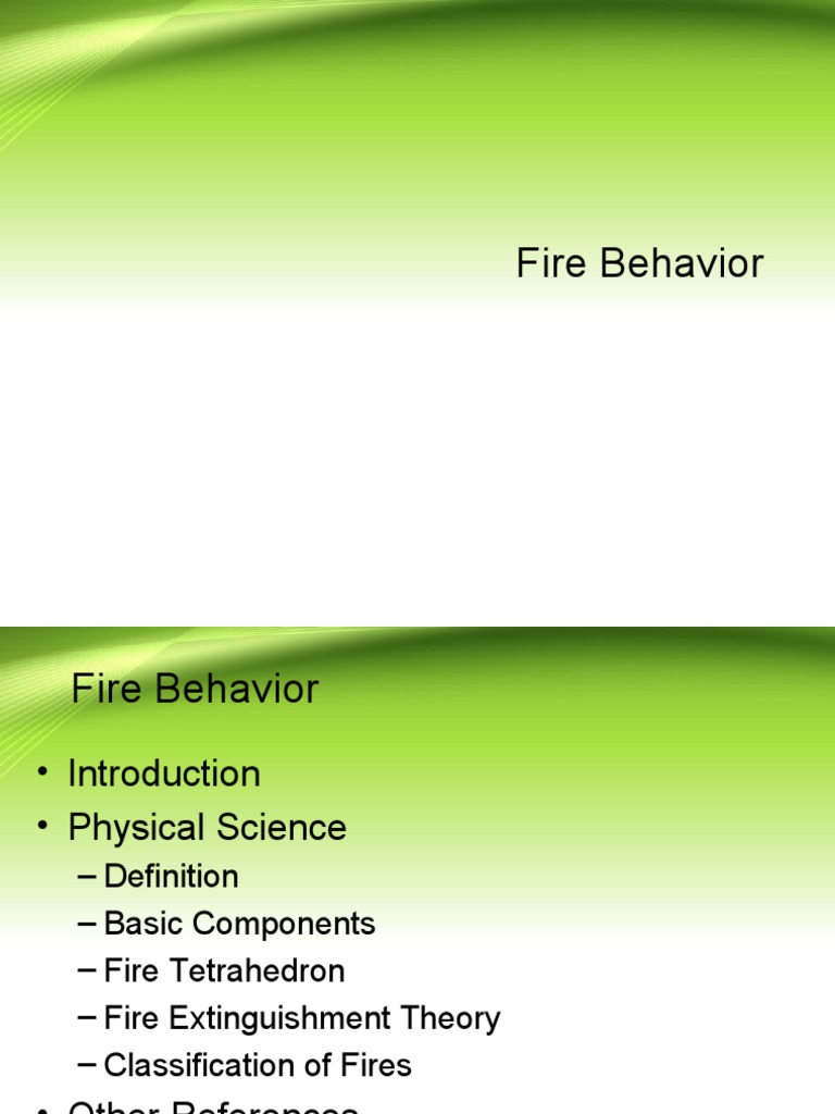 Principles of Fire Behavior and Combustion | PDF | Fires | Combustion