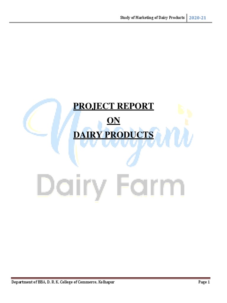 Dairy Products and Markerting | PDF | Milk | Dairy