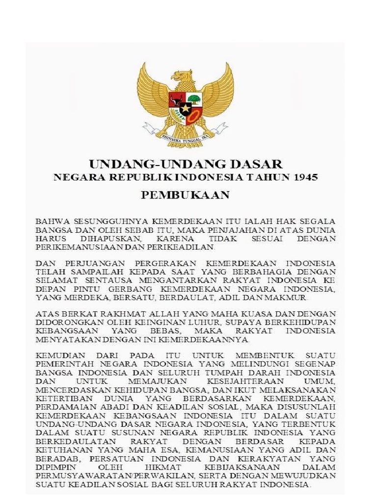 Teks UUD 1945 | PDF
