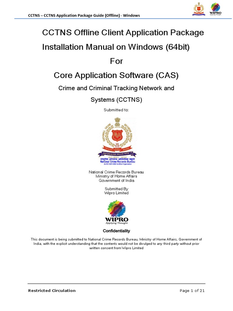 CCTNS Offline Client Application Package Installation Manual On Windows ...