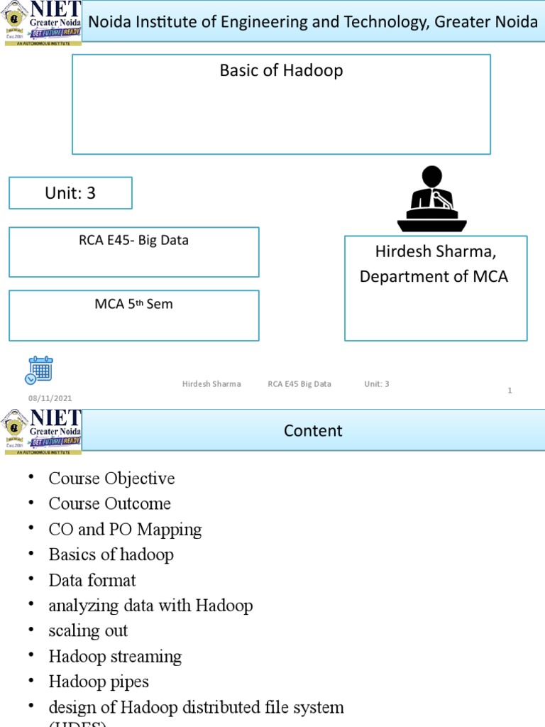 Unit3 BD | PDF | Apache Hadoop | Map Reduce