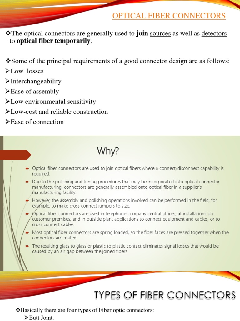 Optical Fiber Connectors | PDF | Optical Fiber | Electrical Connector