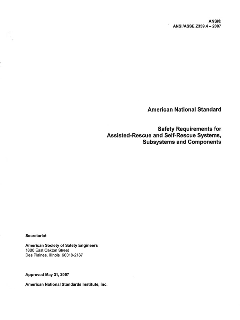 Fall Pro - Rescue ANSI Z359.4-2007 | PDF