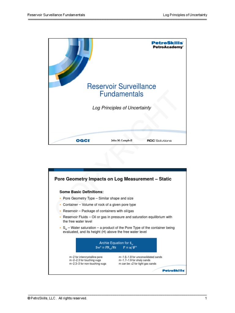Archie's Equation Uncertainty | PDF | Petroleum Reservoir | Porosity