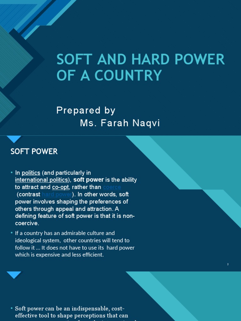 Soft and Hard Power of A Country | PDF | Soft Power | Power (Social And ...