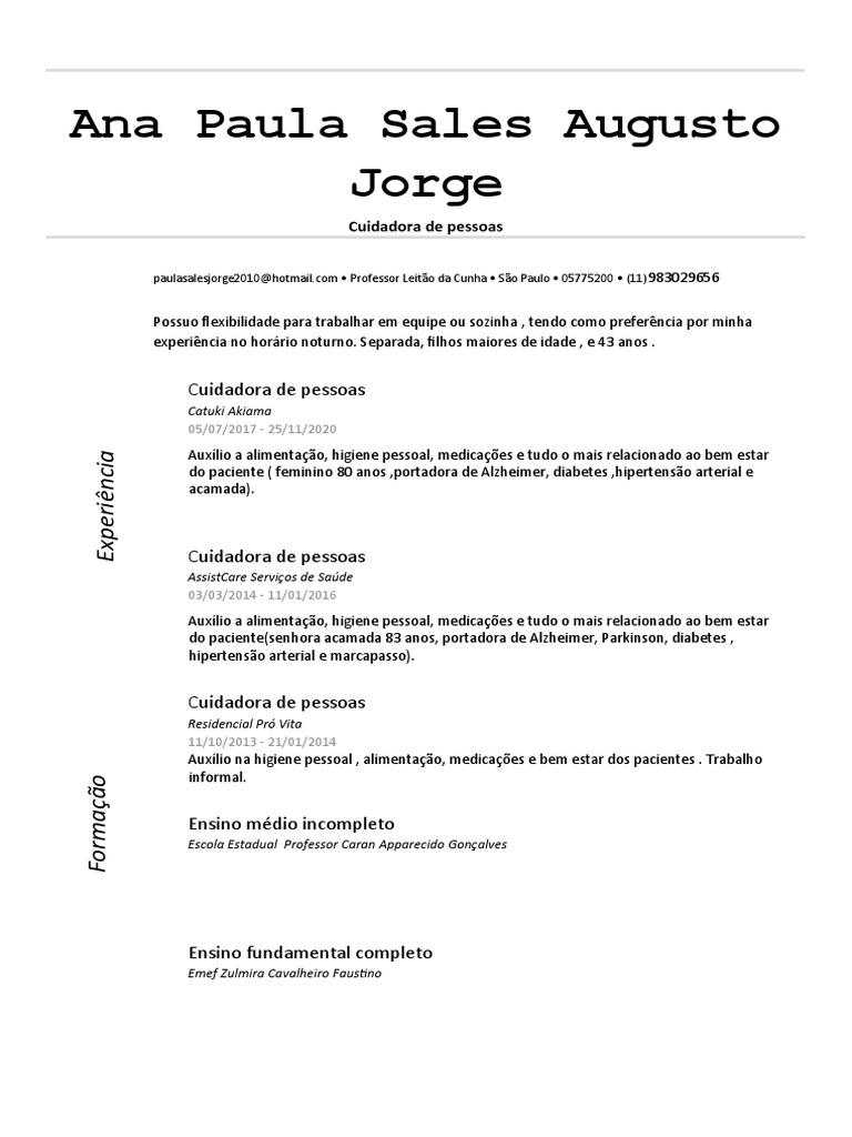 Currículo Paula | PDF