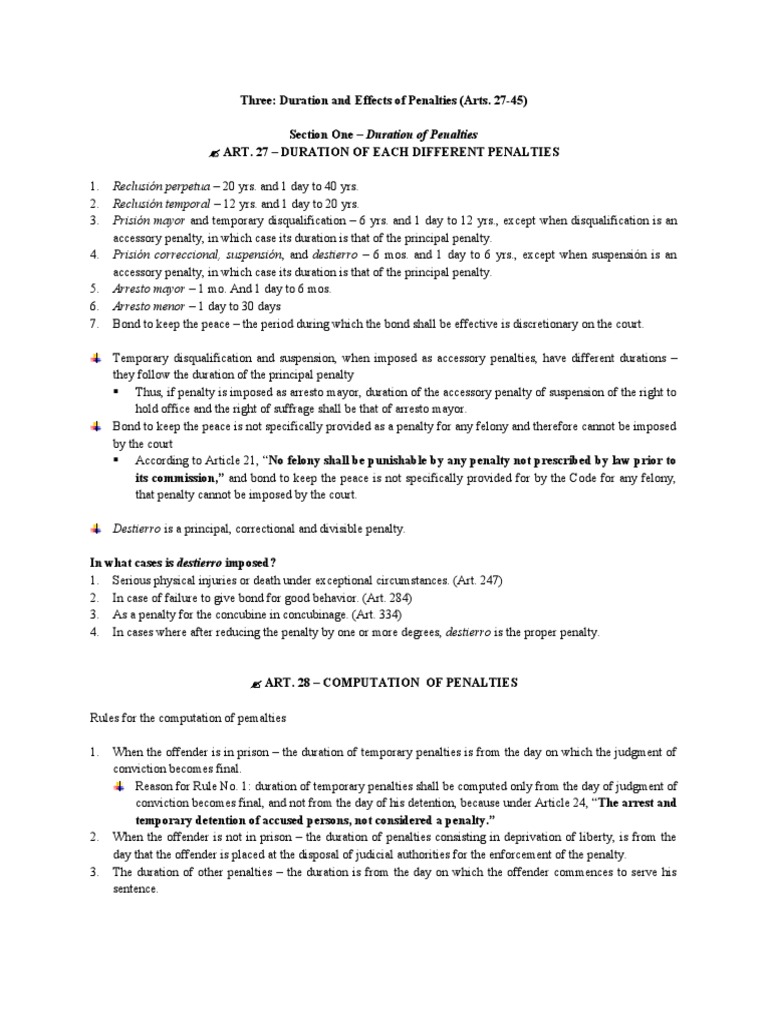 Destierro Is A Principal, Correctional and Divisible Penalty | PDF ...