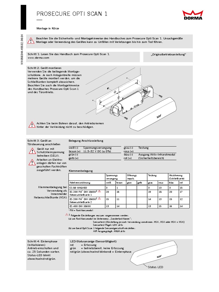 058344-45532 0614 Prosecure Opti Scan 1 Quick Guide (D) | PDF