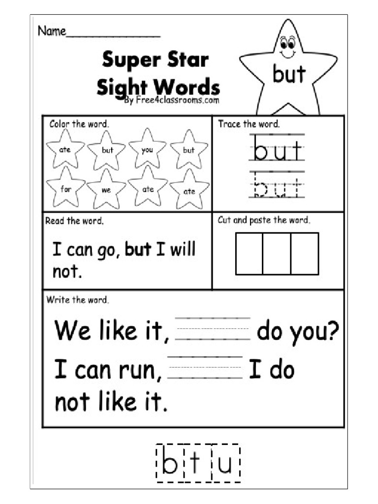 Sight-Word Practice Worksheet. | PDF