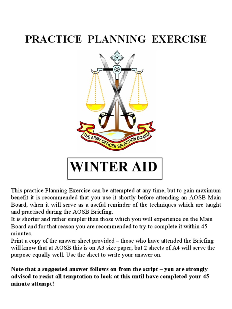 Planning Exercise | PDF