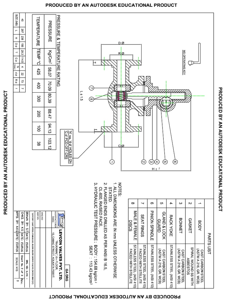 Cs Blowdown Valve 40nb 600 | PDF