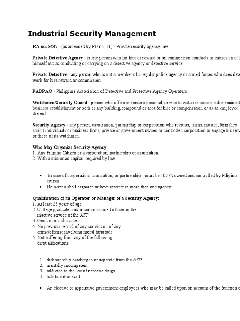 Industrial Security Management Part 1 | Download Free PDF | Physical ...