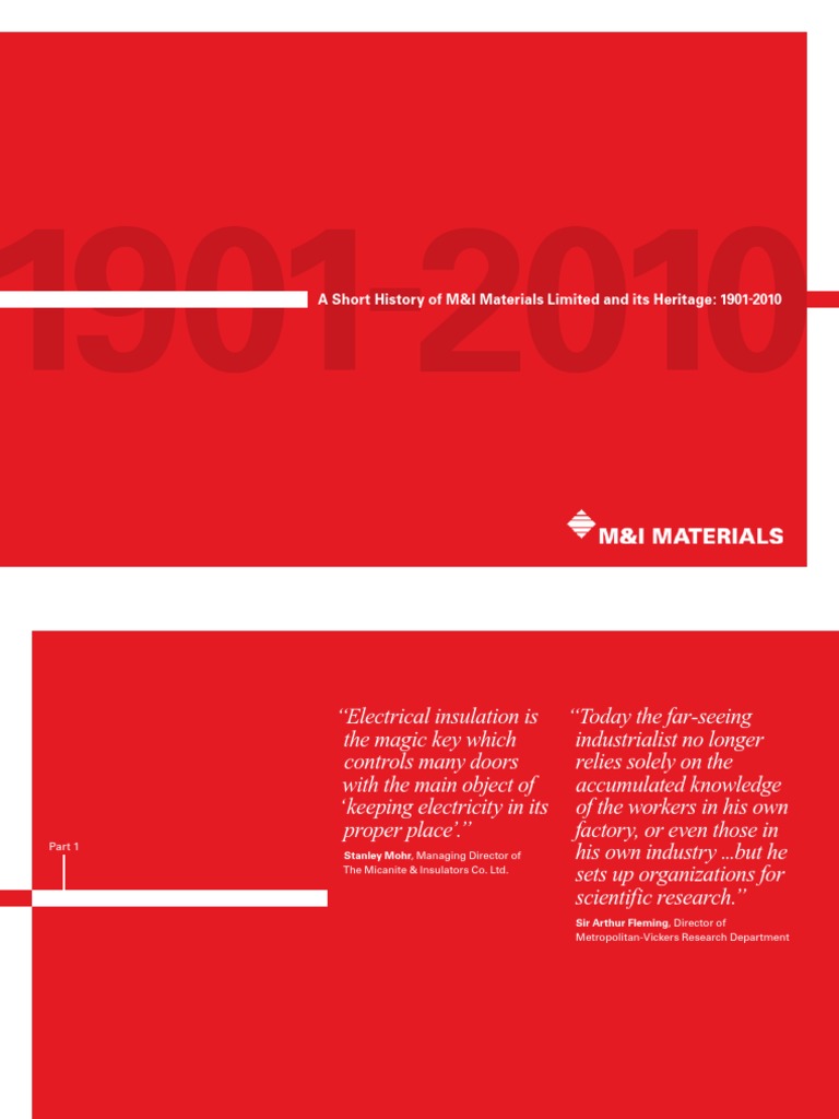 A Short History of M&I Materials Limited and Its Heritage: 1901-2010 ...