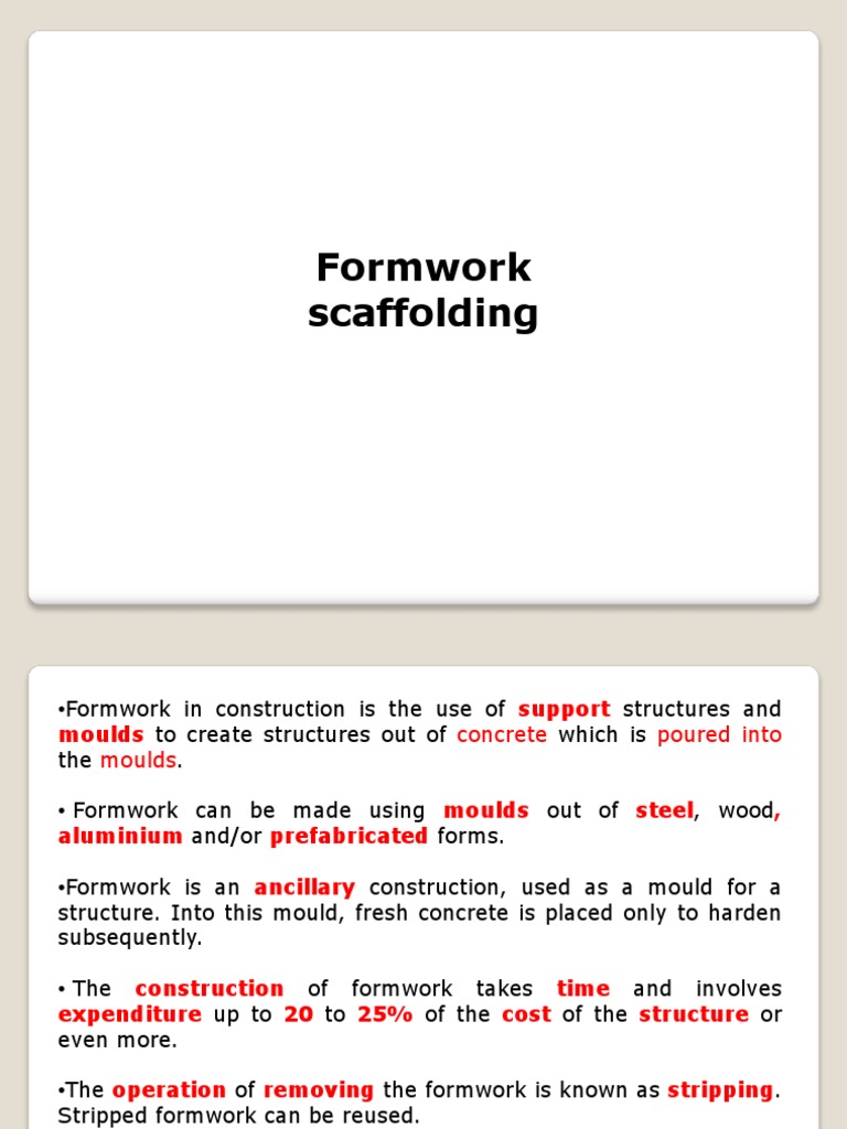 Centering and Formwork | Download Free PDF | Scaffolding | Stairs