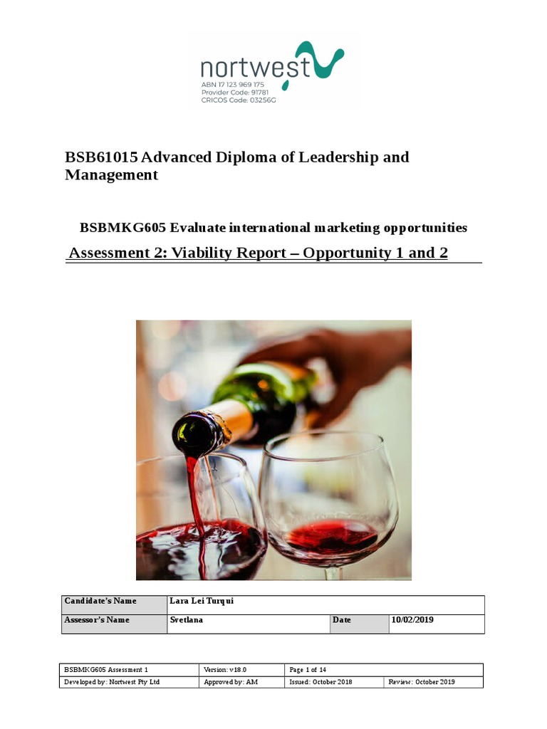 Viability Report: Sparkling Wine Launch | PDF | Exports | Wine