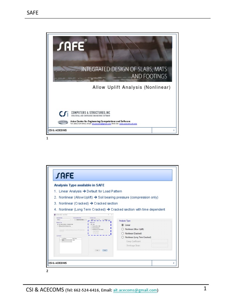 SAFE 200407 Presentation Allow Uplift Analysis | PDF | Solid Mechanics ...