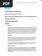 Aqa GCSE Lang P1Q5 Student Friendly Mark Scheme | PDF | English ...