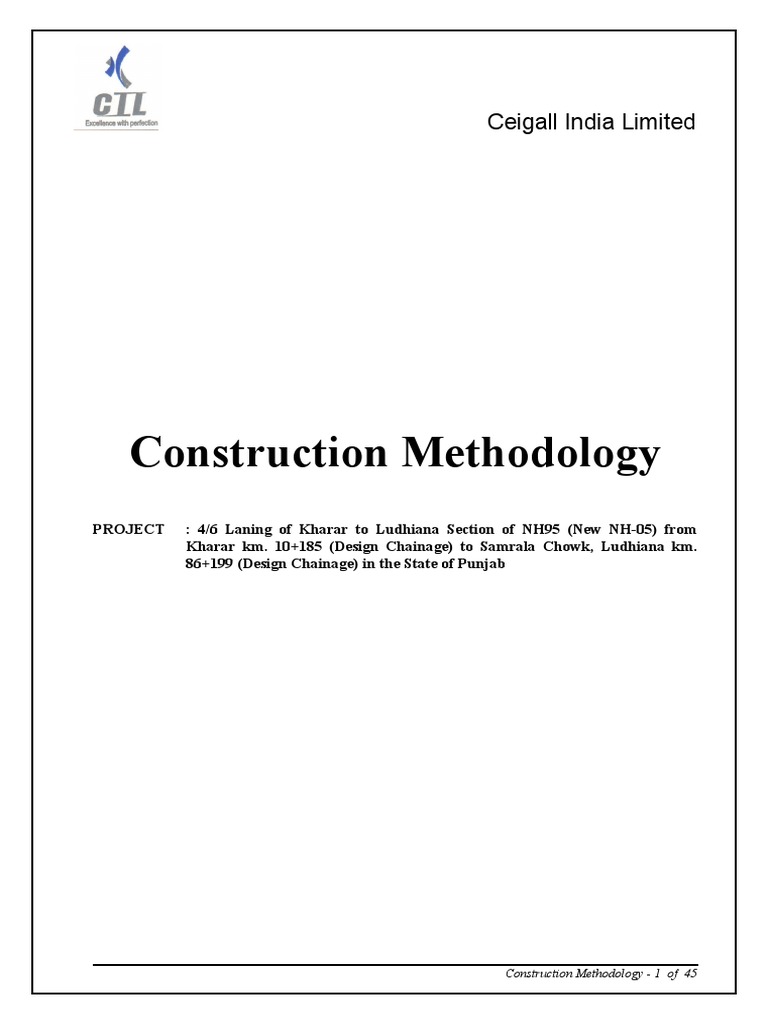 Construction Methodology | Download Free PDF | Concrete | Asphalt