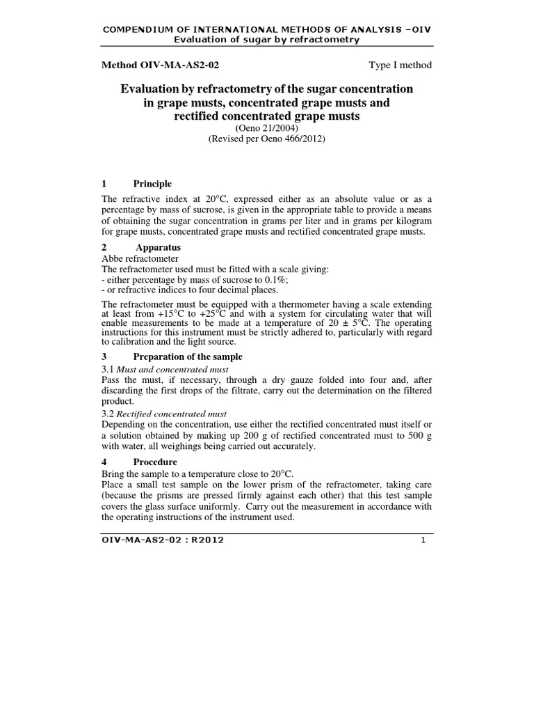Brix Index | PDF | Sucrose | Chemistry