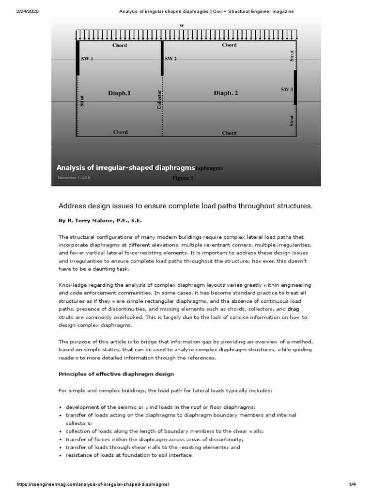 Analysis of Irregular-Shaped Diaphragms - Civil + Structural Engineer ...