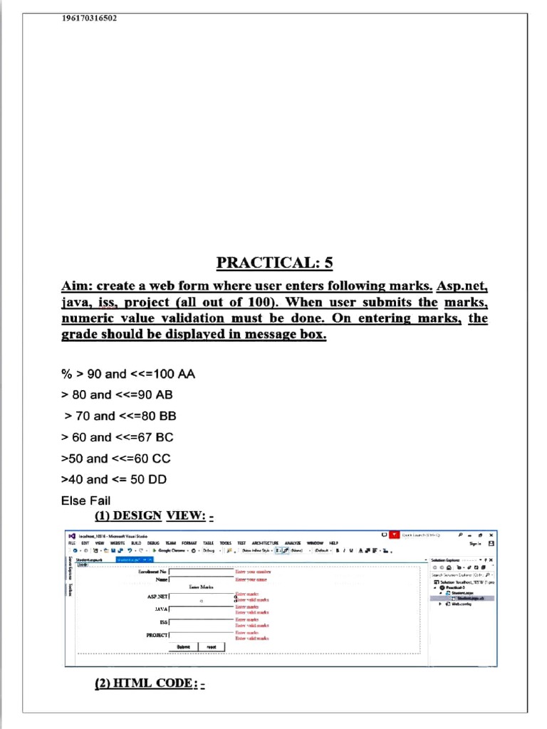Practical - 5 | PDF | Active Server Pages | Software Development