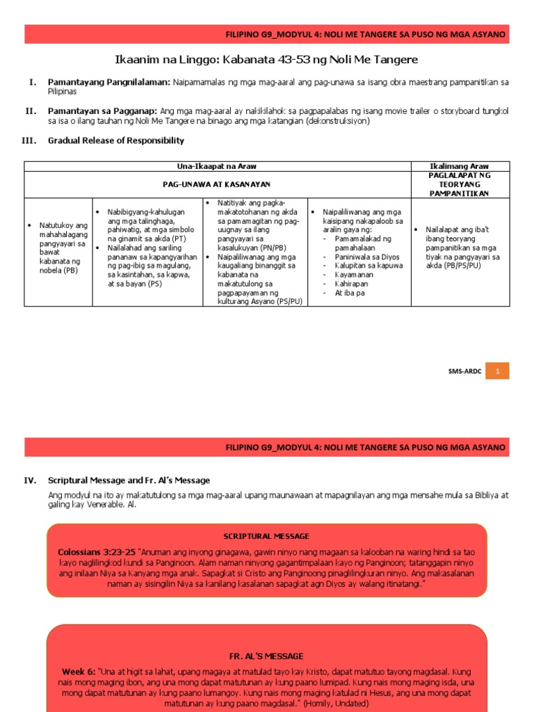 Filipino 9 - Quarter 4 - Week 6 | PDF
