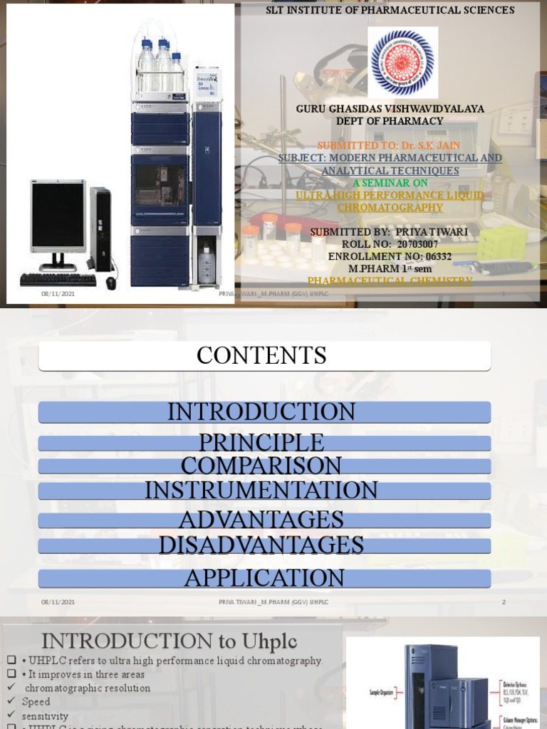 Seminar on Ultra High Performance Liquid Chromatography | PDF | High ...