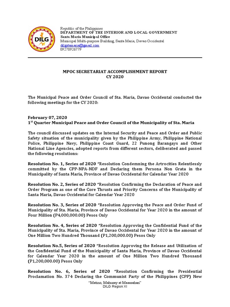 POC Secretariat Report 202 | PDF | Government | National Security