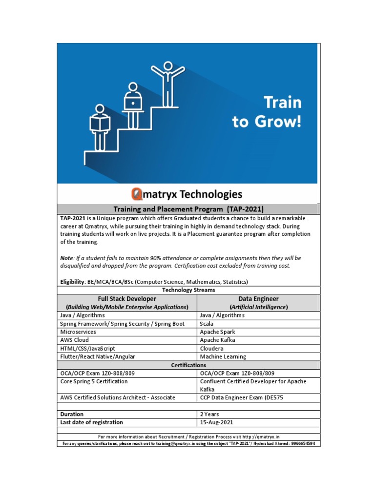 Training and Placement Program (TAP-2021) | PDF | Computers