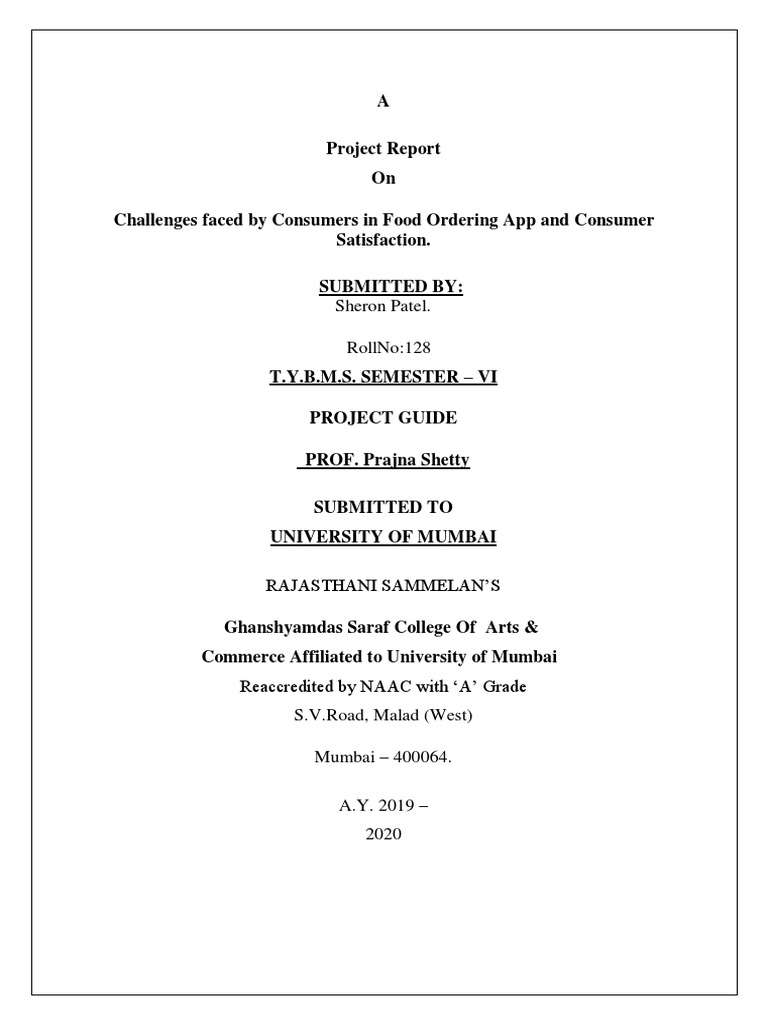 Challenges Faced by Consumer in Food Ordering App and Consumer ...