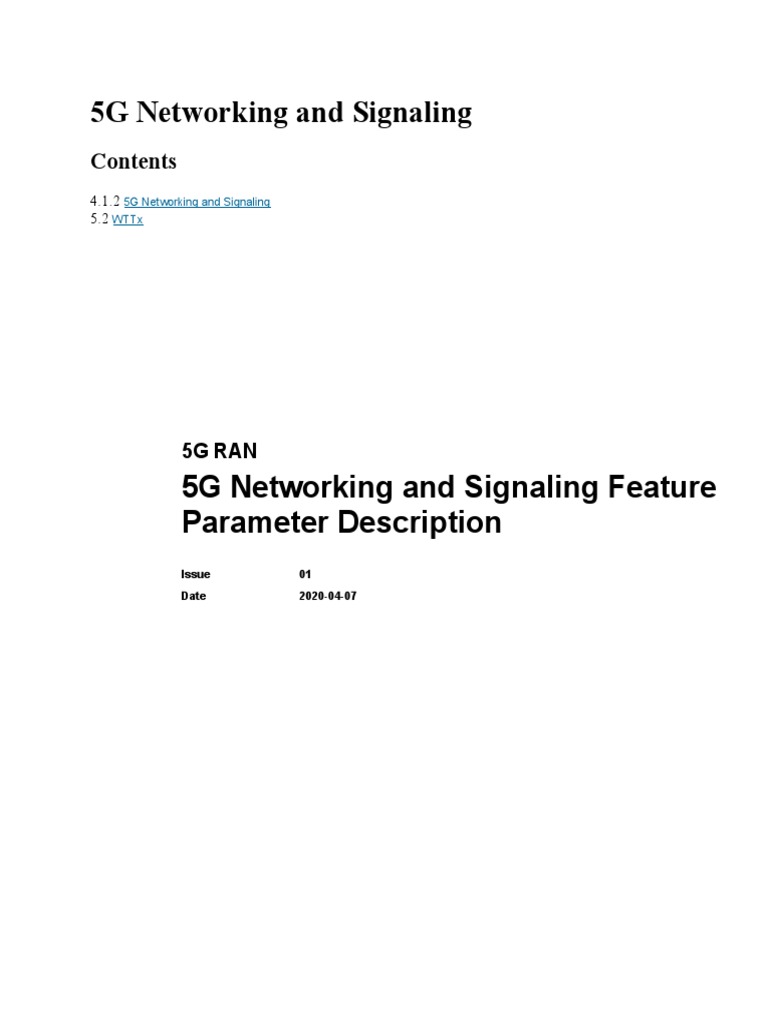5G Signaling | PDF | Osi Model | Information