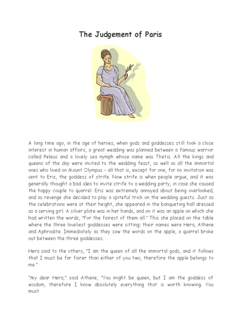 The Judgement of Paris | PDF | Helen Of Troy | Paris (Mythology)