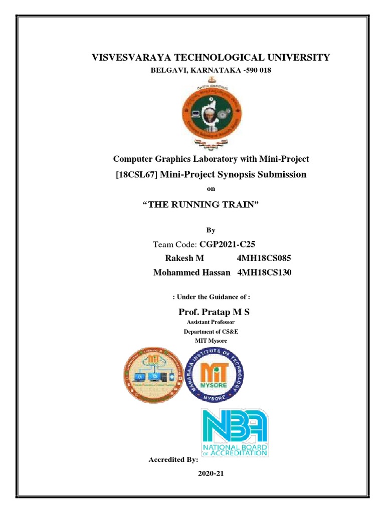 Modeling a Running Train Using OpenGL: A Mini-Project on Developing a ...