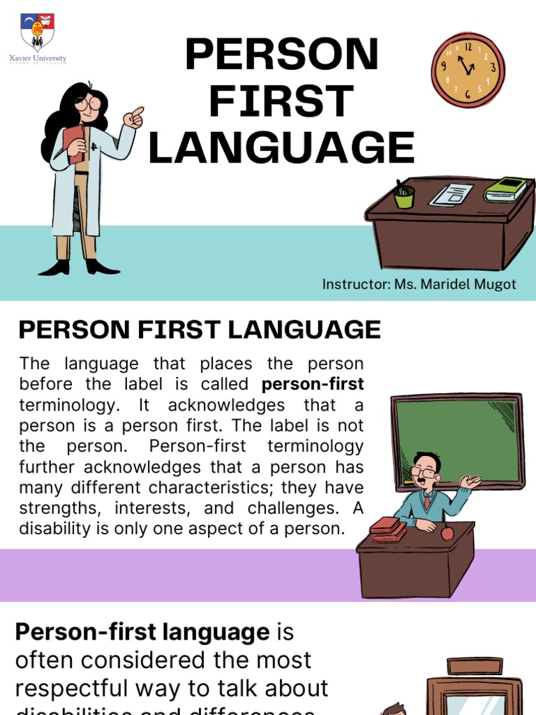 Person First Language | PDF | Special Education | Autism