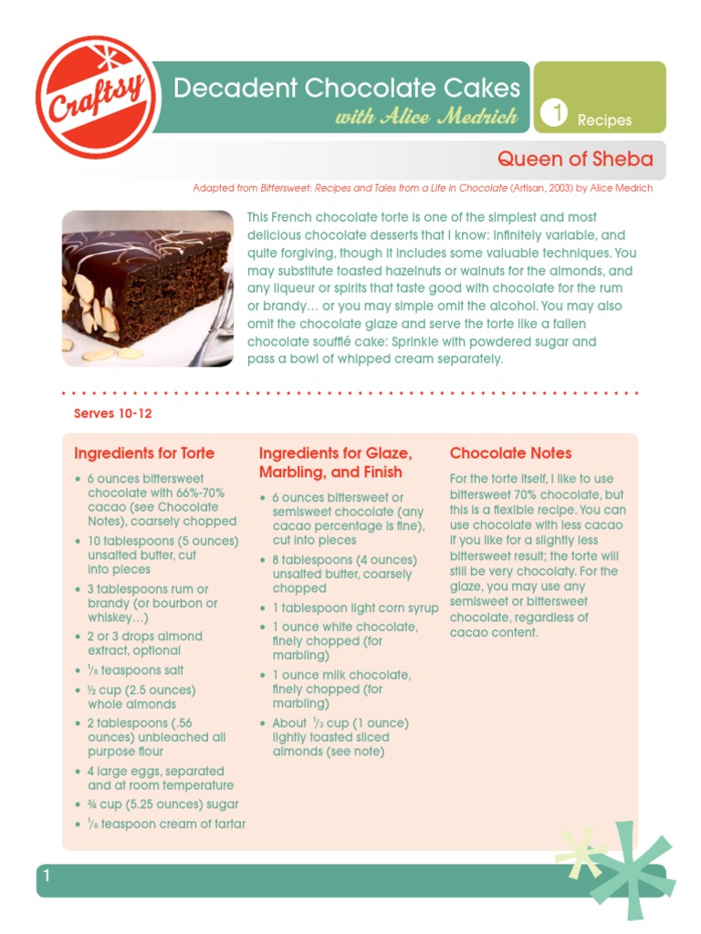 Decadent Chocolate Cakes: With Alice Medrich | PDF | Cakes | Chocolate