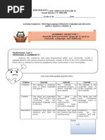 ENGLISH 10 - Performance Tasks | PDF