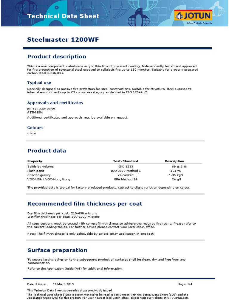 Steelmaster 1200WF: Technical Data Sheet | PDF | Structural Steel | Steel