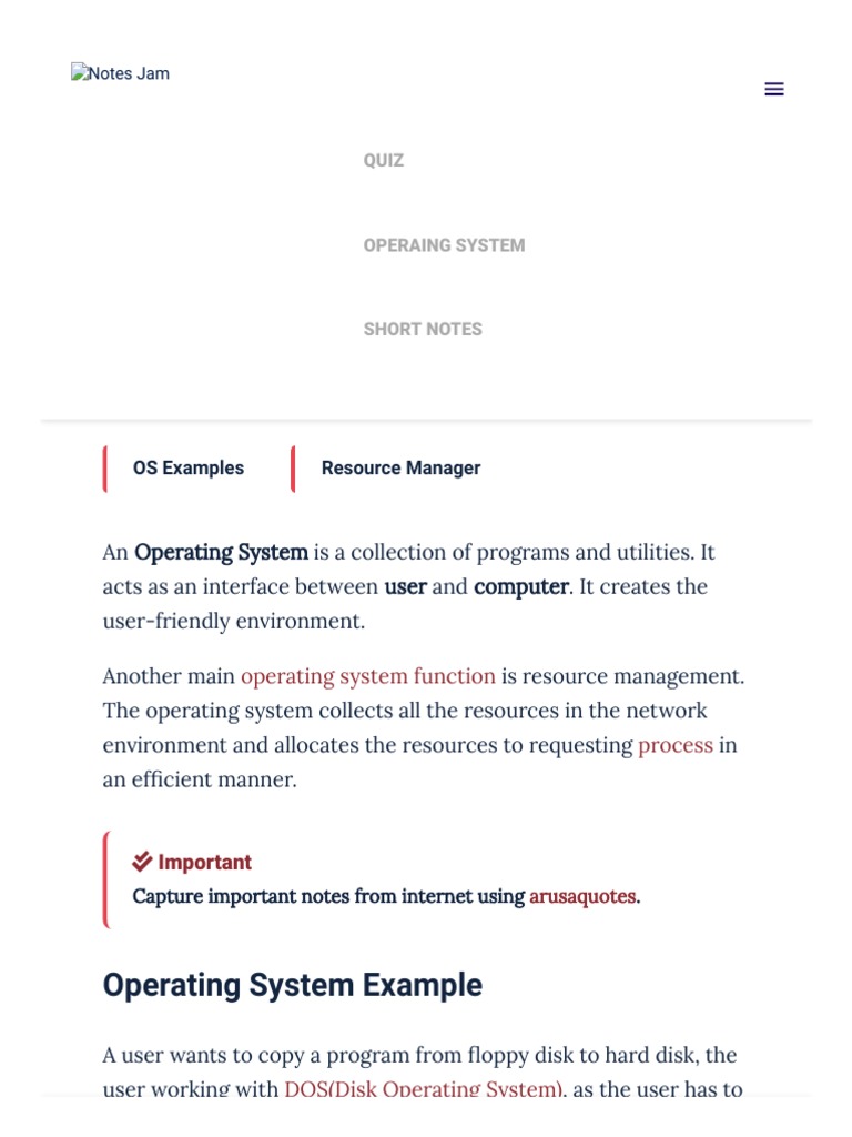 Operating System As A Resource Manager - With Example | PDF | Operating ...