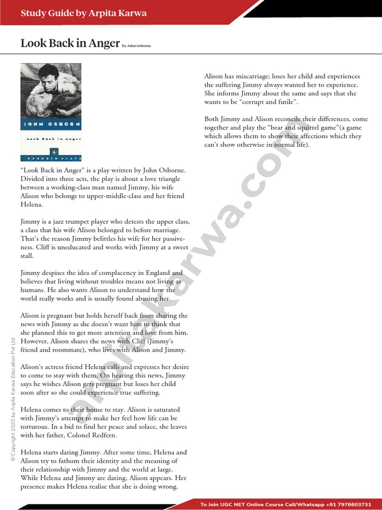 033 Look Back in Anger | PDF