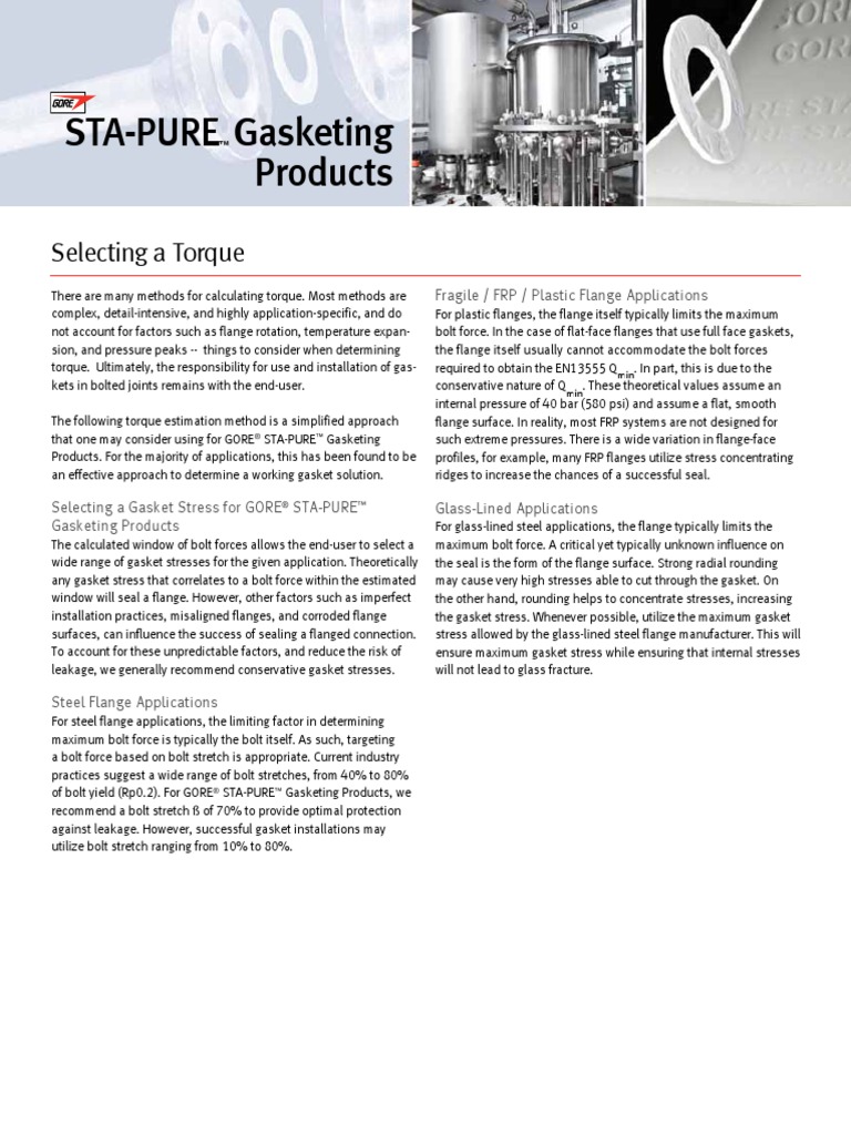 Calculation Bolt Torque From Seating Stress | PDF | Mechanical Engineering