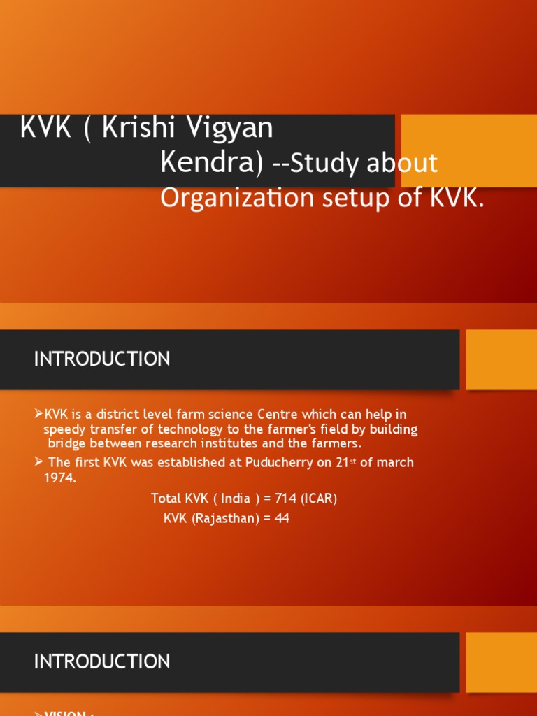 KVK (Krishi Vigyan Kendra) - Study About Organization Setup of KVK ...