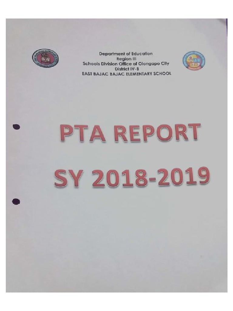 Pta Report 2018 2019 | PDF
