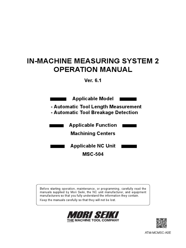 In-Machine Measuring System 2 Operation Manual | PDF | Subroutine | Variable (Computer Science)