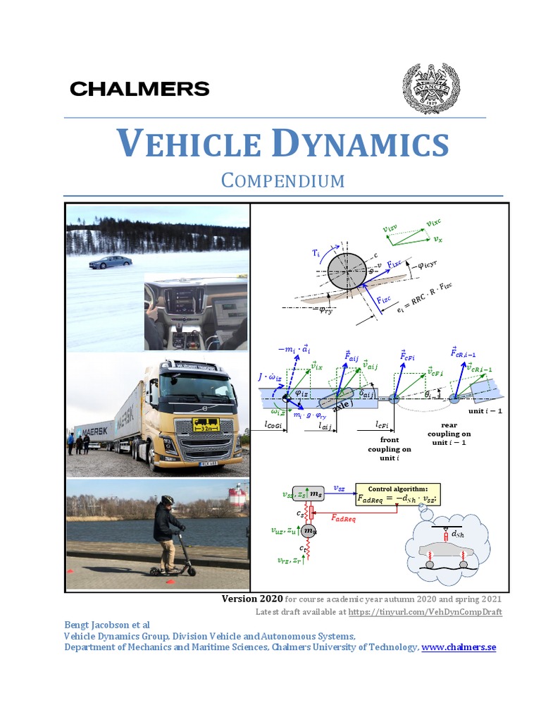 VehicleDynamics Compendium 2020 | PDF | Steady State | Vehicles